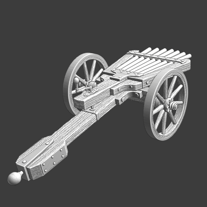 3D Printable Medieval organ/multi barrel gun by Northern Crusades ...