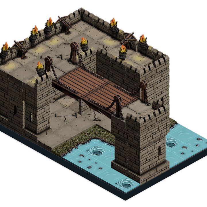 3D Printable RAMPARTS & RUINS (Dungeon Blocks) by Dungeon Blocks