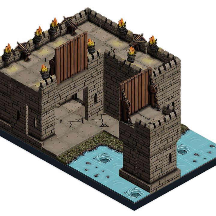 3D Printable RAMPARTS & RUINS (Dungeon Blocks) by Dungeon Blocks