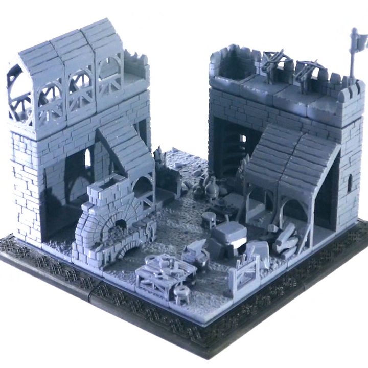 3D Printable RAMPARTS & RUINS (Dungeon Blocks) by Dungeon Blocks