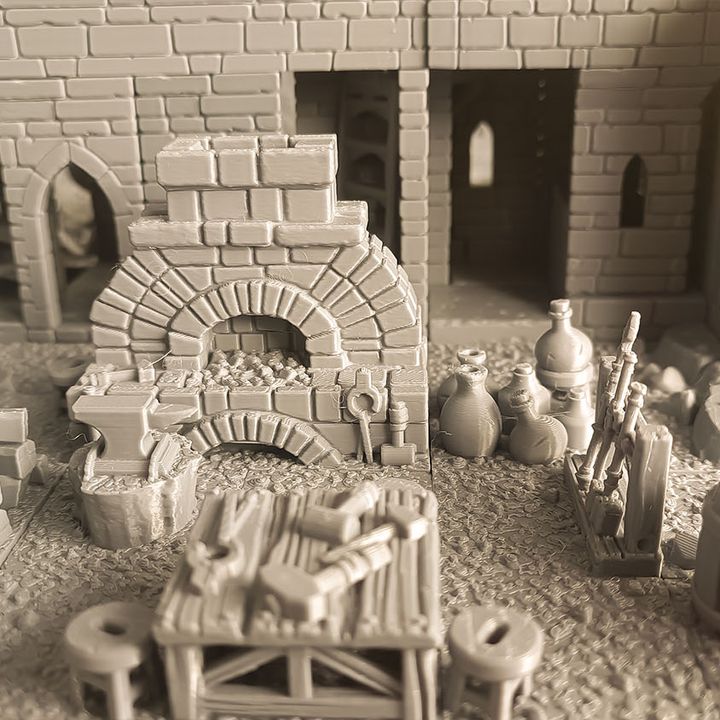 3D Printable RAMPARTS & RUINS (Dungeon Blocks) by Dungeon Blocks