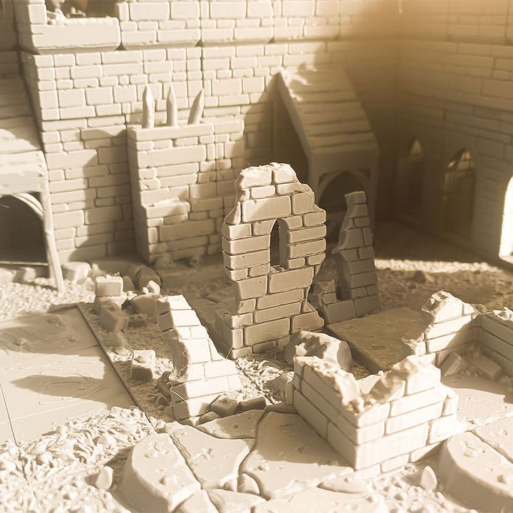 3D Printable RAMPARTS & RUINS (Dungeon Blocks) by Dungeon Blocks
