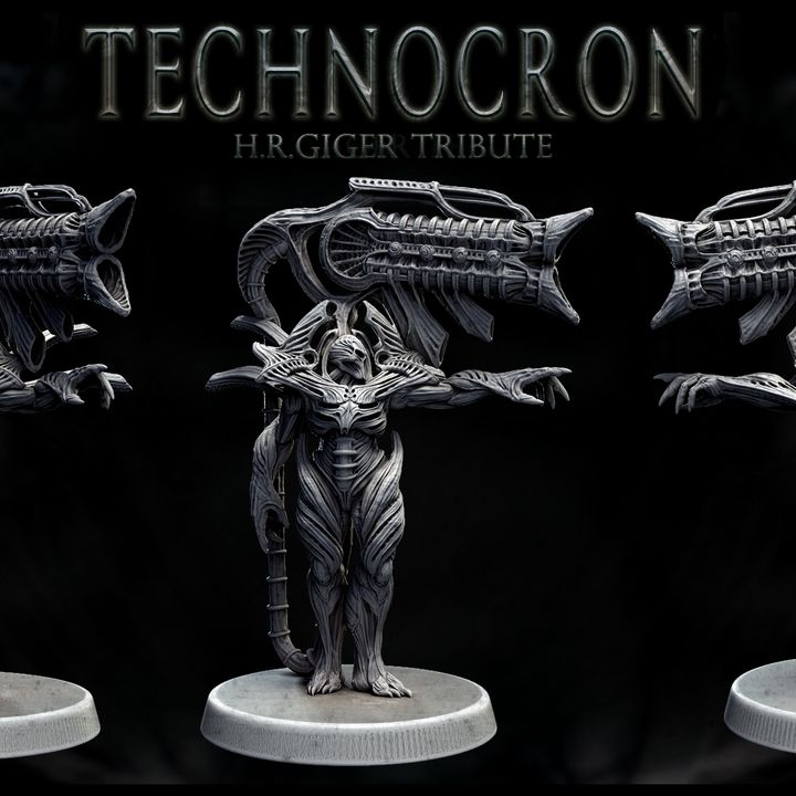 3D Printable TechnoMech Infantry (All 7 poses) by Mini Monster Mayhem