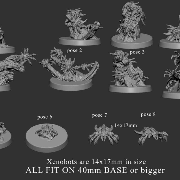 3D Printable XenoBot ( Pose 4 of 8) by Mini Monster Mayhem