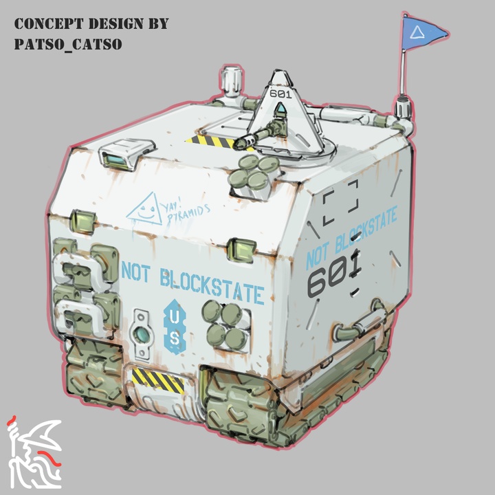 3D Printable [Block Army] Armored Block Carrier by Filamentio