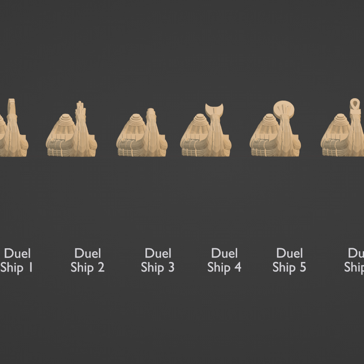 3D Printable Reed Ships for Imhotep the Duel by Andy at MeepleForge