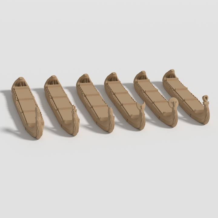 3D Printable Reed Ships for Imhotep the Duel by Andy at MeepleForge