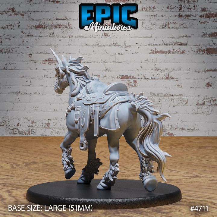 3D Printable Unicorn Classic Mount / Horned Fable Monster / Magic ...