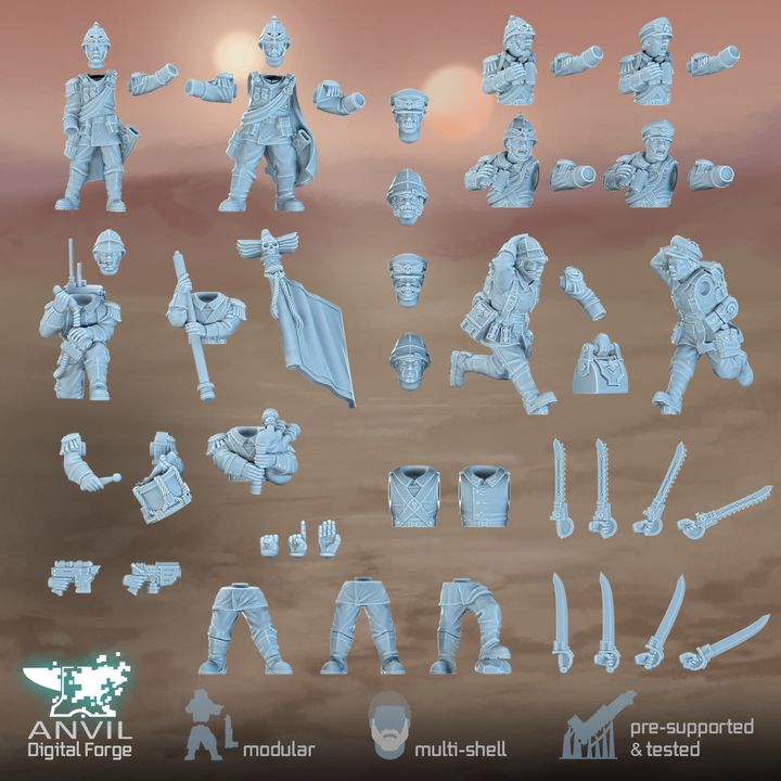 3D Printable British Space Force - Modular Command Pack - Dress Uniform ...