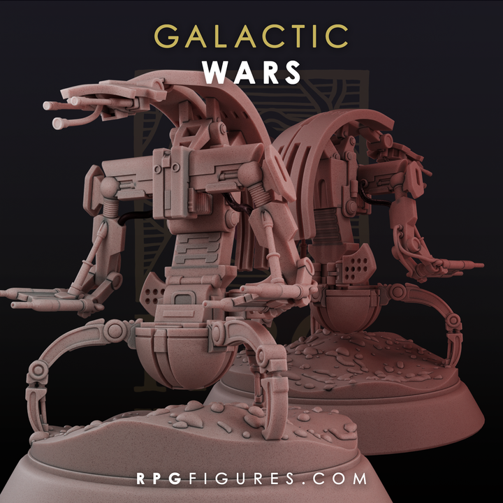 3D Printable Galactic Wars | Rolling Assault Mech by RPG Figures