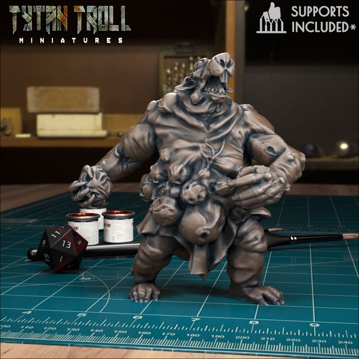 3D Printable Plague Rat Ogre [Pre-Supported] by TytanTroll Miniatures