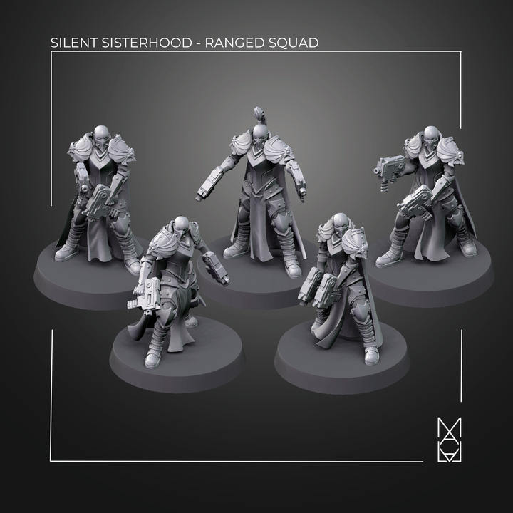 3D Printable Silent Sisterhood ranged squad (pre-supported) by Malal3D