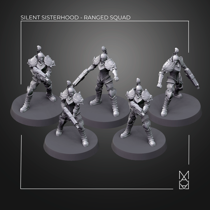 3D Printable Silent Sisterhood ranged squad (pre-supported) by Malal3D