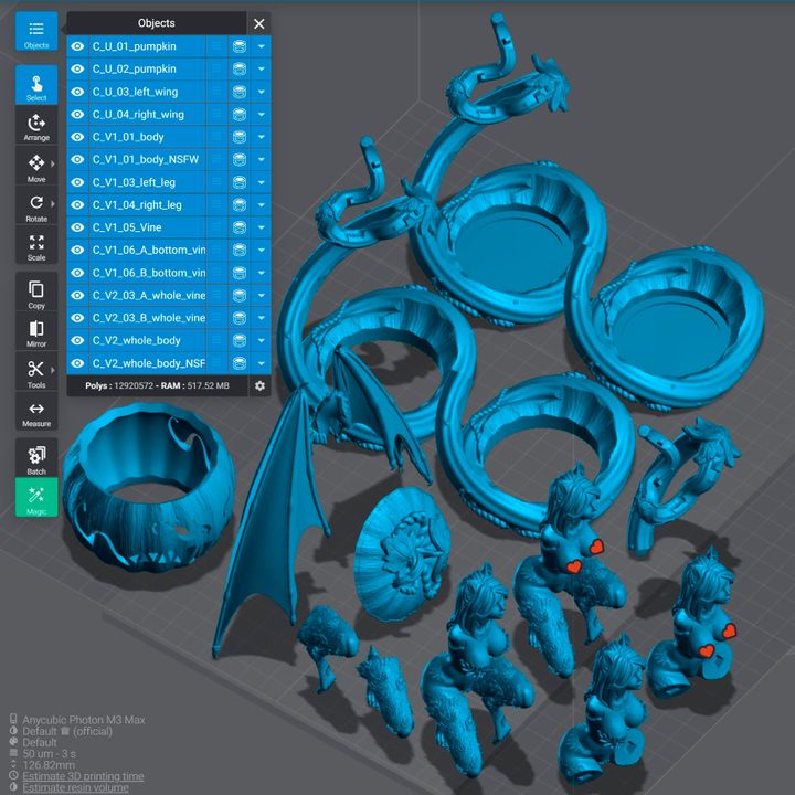 3D Printable FIGURINE COLLECTION / TRICK OR TREAT / 3 PIECES by Chagarin