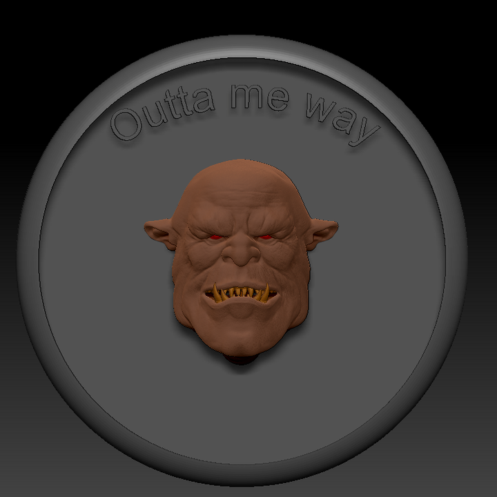 3D Printable Ogre Objective Marker by Tabula-Rasa-Gaming