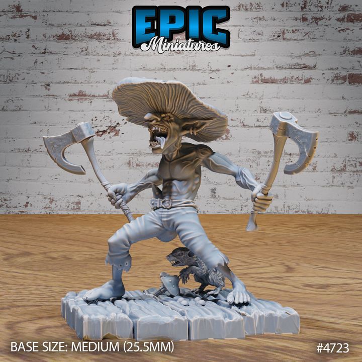 3D Printable Mushroom Goblin / Goblinoid Fungus Warrior / Toadstool ...