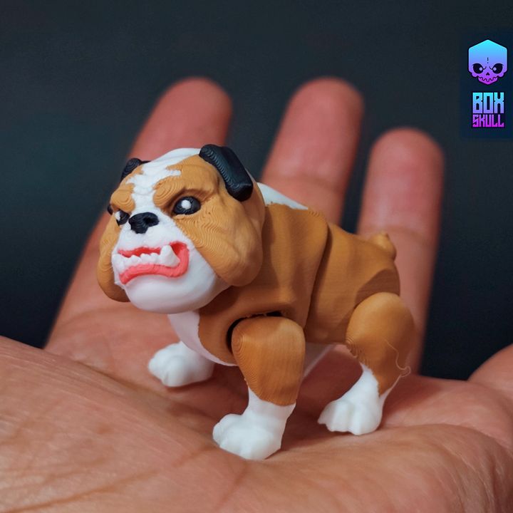 3D Printable BULLDOG - PET - FLEXI - ARTICULATED - PRINT IN PLACE by ...