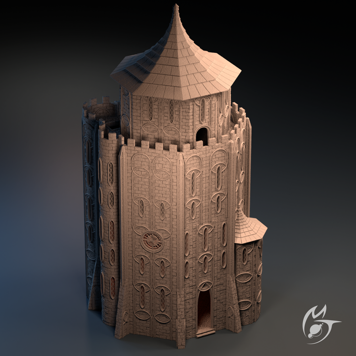 3D Printable Wizard Tower - modular OpenLOCK structure by Making Tlon
