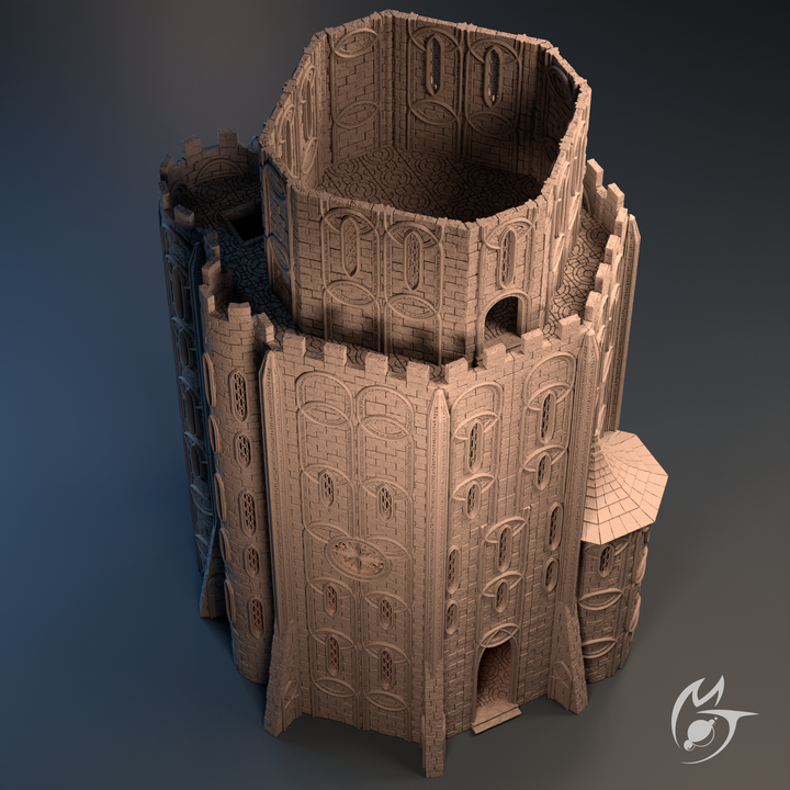 3D Printable Wizard Tower - modular OpenLOCK structure by Making Tlon