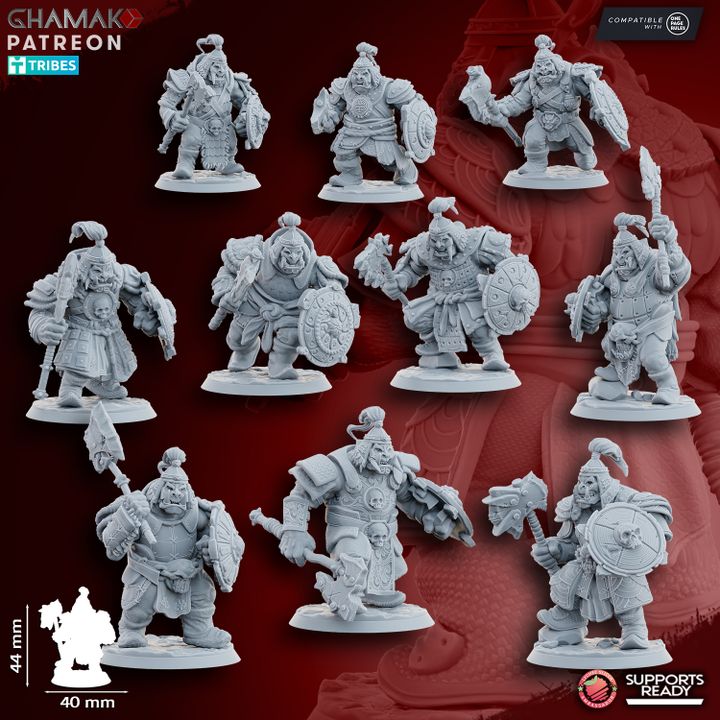 3D Printable Black waste orcs melee weapon & shield by Ghamak