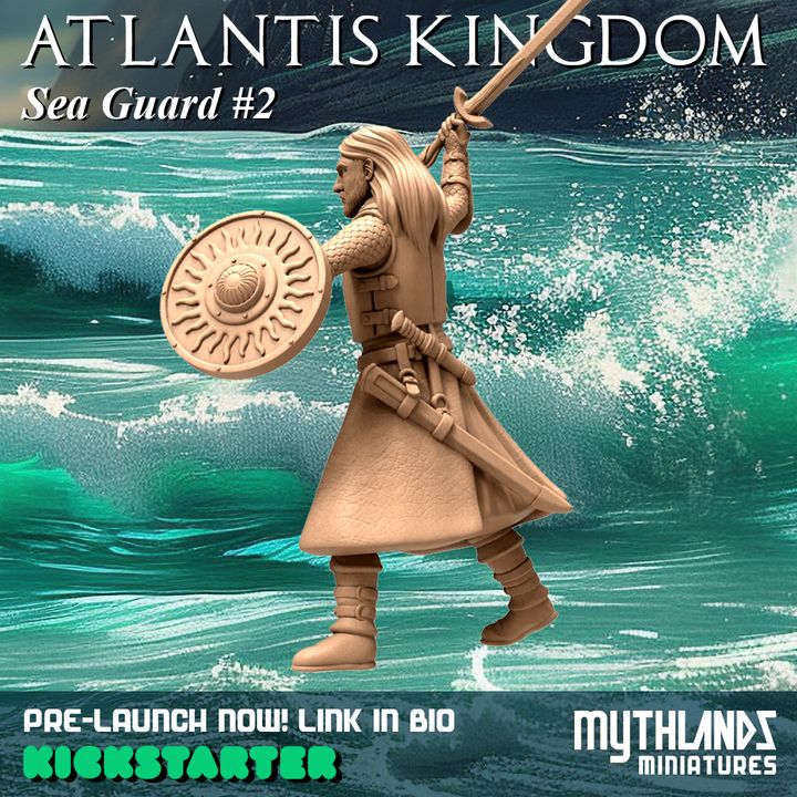 3D Printable Atlantis Sea Guard Set by Mythlands Miniatures