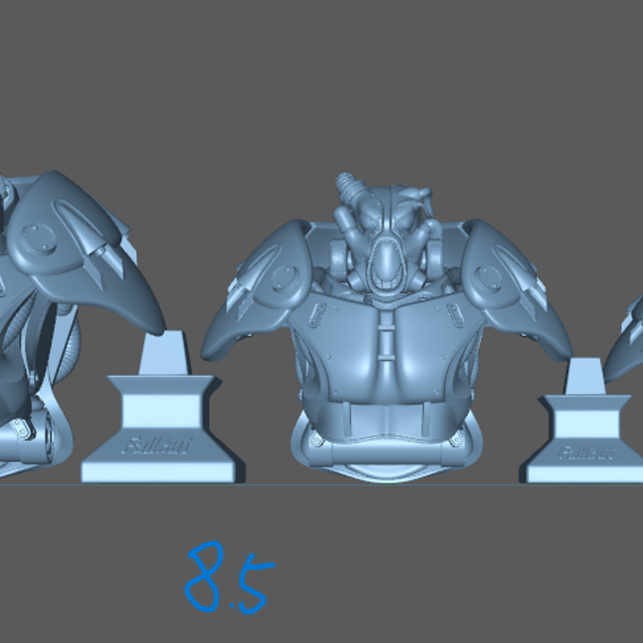 3D Printable Fallout x-01 power armor-Fanart bust by 3D Gua
