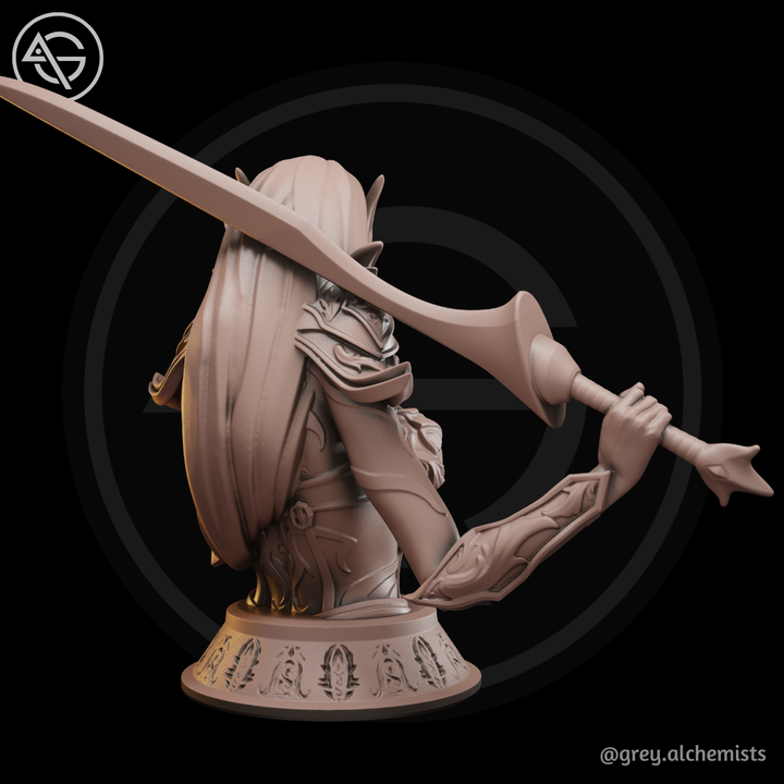 3D Printable Miniature Bust - Rina the Drow Demon Hunter, DnD Minis ...