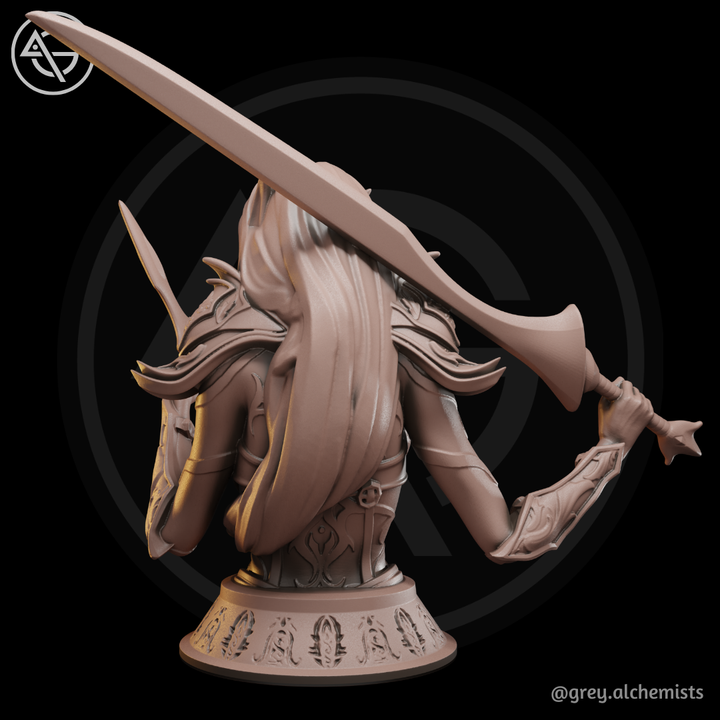 3D Printable Miniature Bust - Rina the Drow Demon Hunter, DnD Minis ...