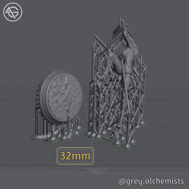 3D Printable Rina the Drow Demon Hunter - Attack Pose, DnD Miniatures ...