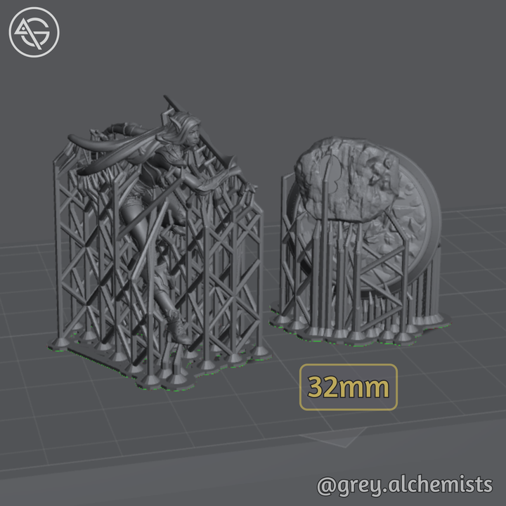 3D Printable Rina the Drow Demon Hunter, Attack Pose 2, Fantasy ...