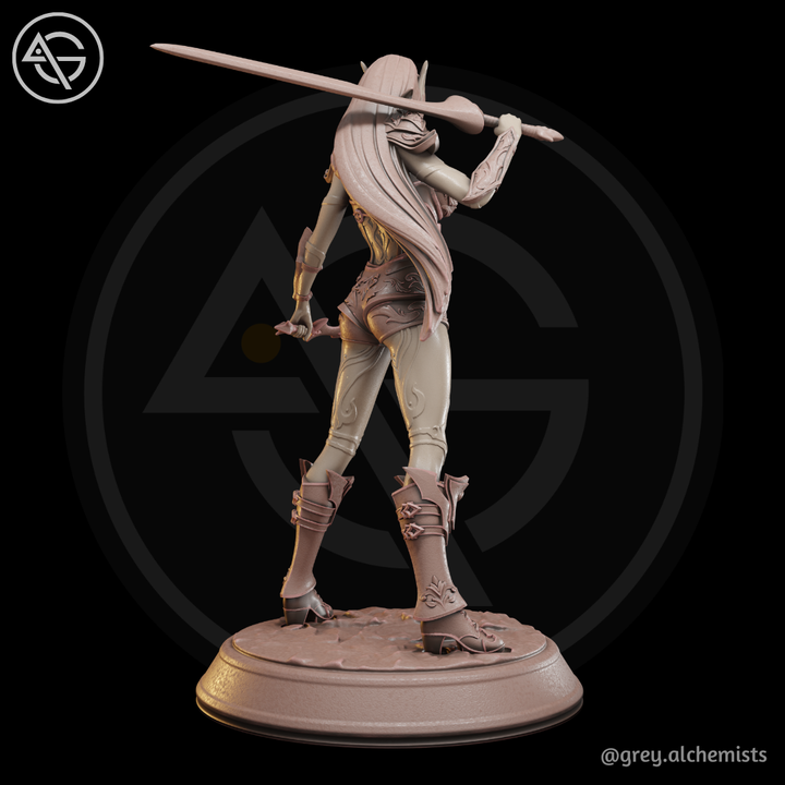 3D Printable Rina the Drow Demon Hunter, DnD Miniatures - Fantasy ...