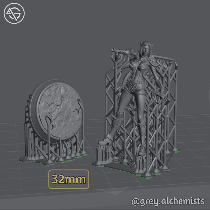 3D Printable Rina the Drow Demon Hunter, DnD Miniatures - Fantasy ...