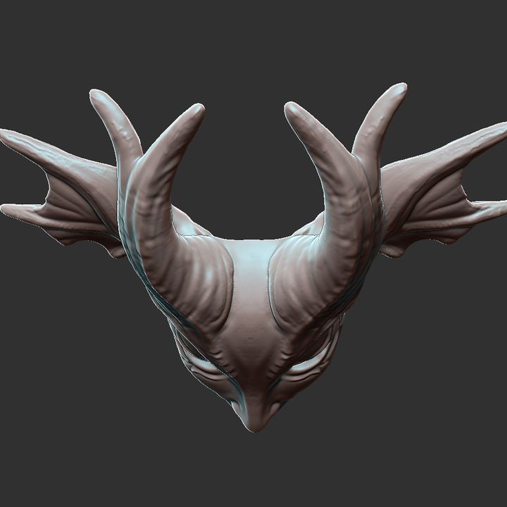 3D Printable Halloween Mask Female Bat by Creasi Workshop