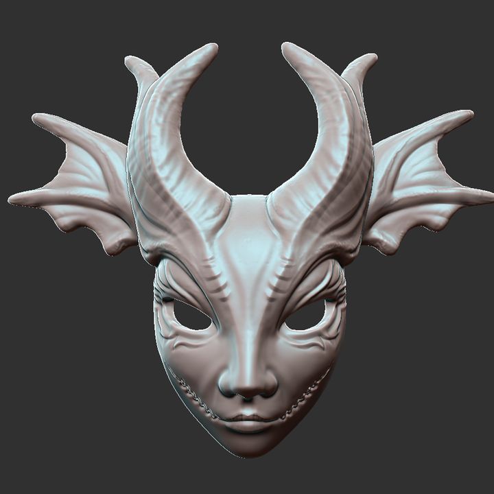 3D Printable Halloween Mask Female Bat by Creasi Workshop