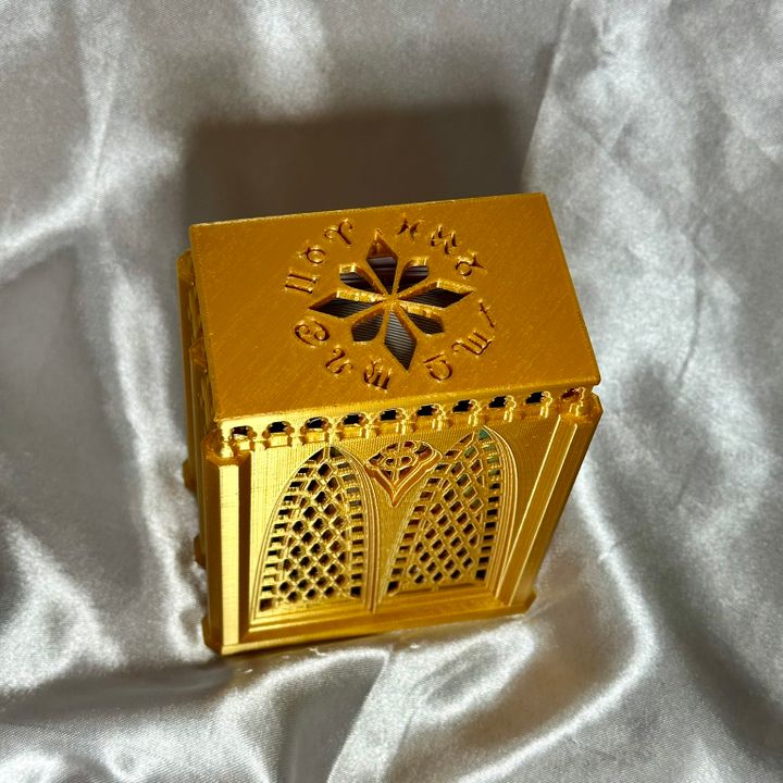 3D Printable Gothic Cathedral Tarot Deck Box by Rye Moore