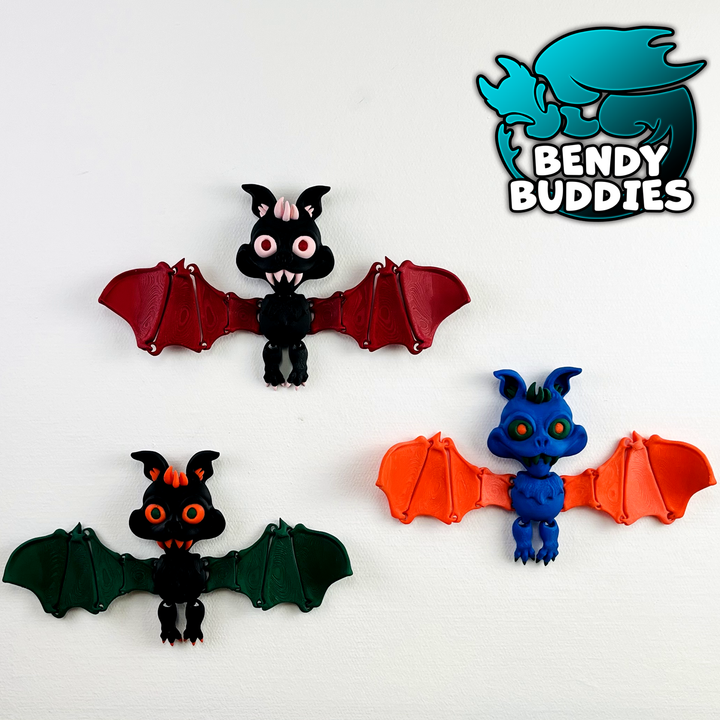 3D Printable Batcus Cute Bat / Undead Blood Drinker Articulated / Print ...