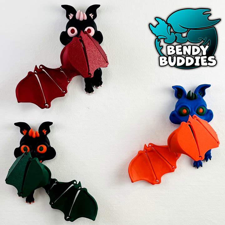 3D Printable Batcus Cute Bat / Undead Blood Drinker Articulated / Print ...