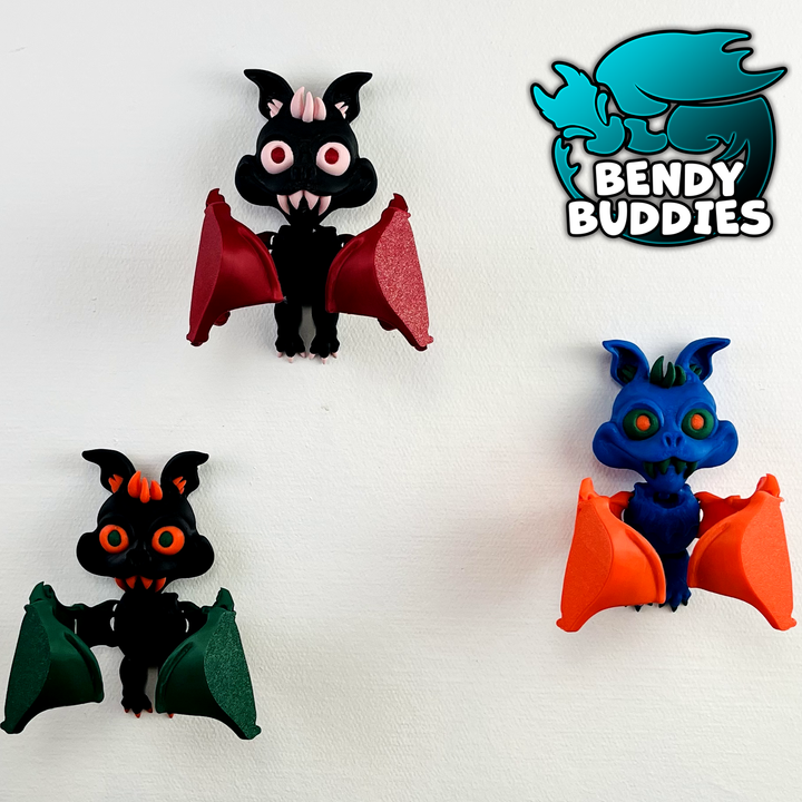 3D Printable Batcus Cute Bat / Undead Blood Drinker Articulated / Print ...