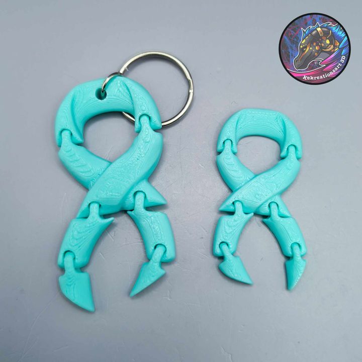 3D Printable Flexi Awareness Ribbon by Kirsten M