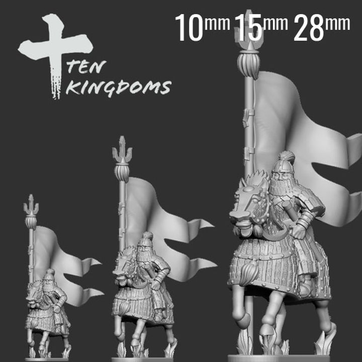 3D Printable Jurchen-Jin Armoured Banner Armoured Horse by Ten Kingdoms ...