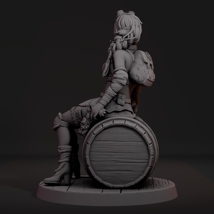 3D Printable Dabelle - The Waitress of the End of the World - Pre-supported STL - 170mm - Collab ...