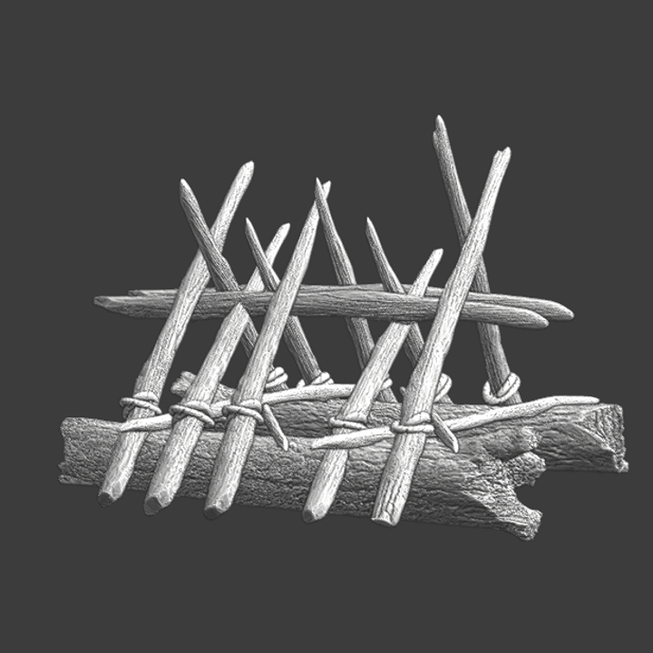3D Printable Wargaming prop - primitive stake defense by Northern ...