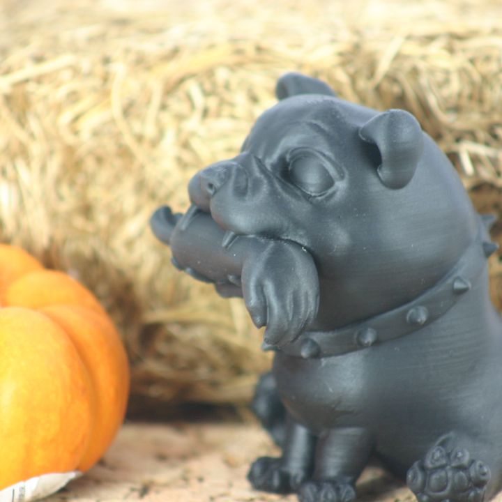 3D Printable Fetch - Cute Halloween Bulldog - FDM friendly by TeethPaws