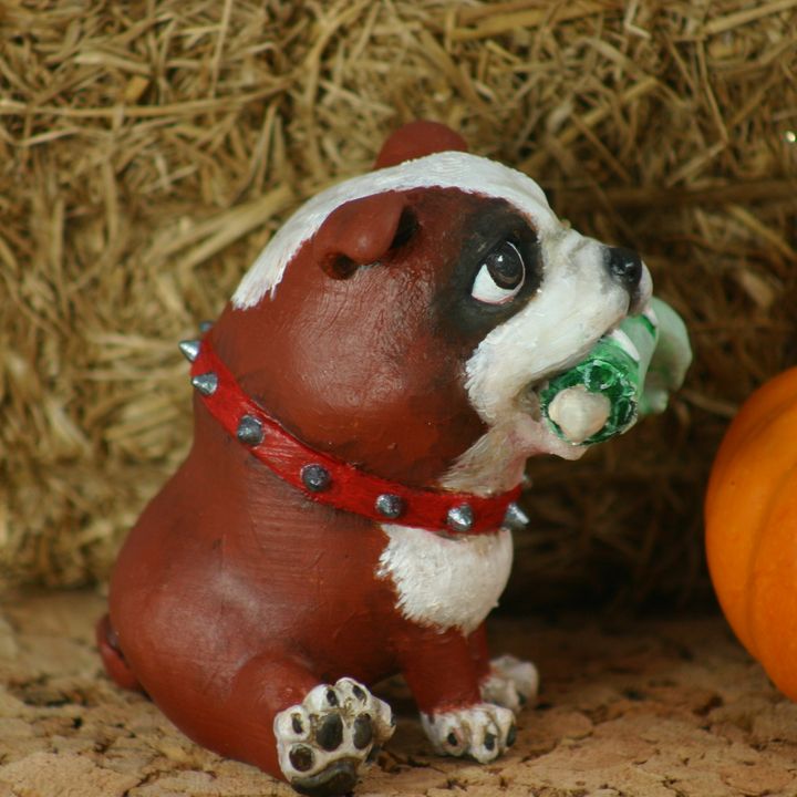 3D Printable Fetch - Cute Halloween Bulldog - FDM friendly by TeethPaws