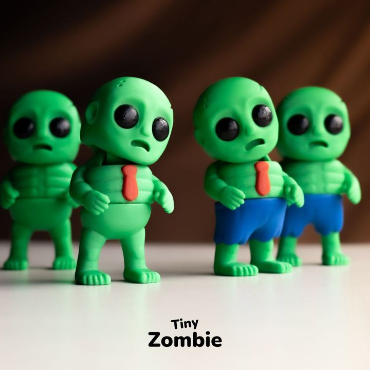 3D Printable Tiny Zombie by ZOU3D