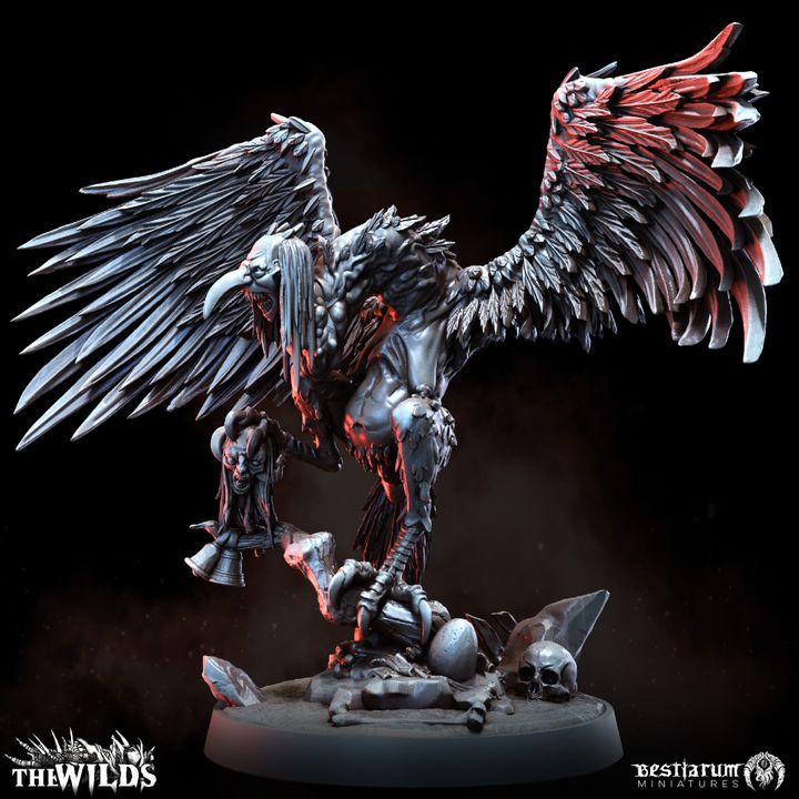 3D Printable Harpies x3 | The Wilds | Beasts by Bestiarum Miniatures