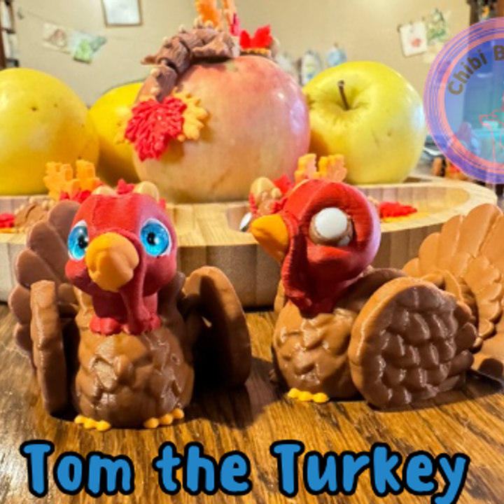3D Printable Tom the Turkey Flexi by ChibiBestiary