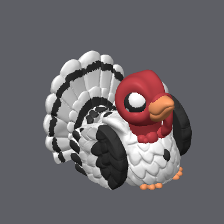 3D Printable Tom the Turkey Flexi by ChibiBestiary