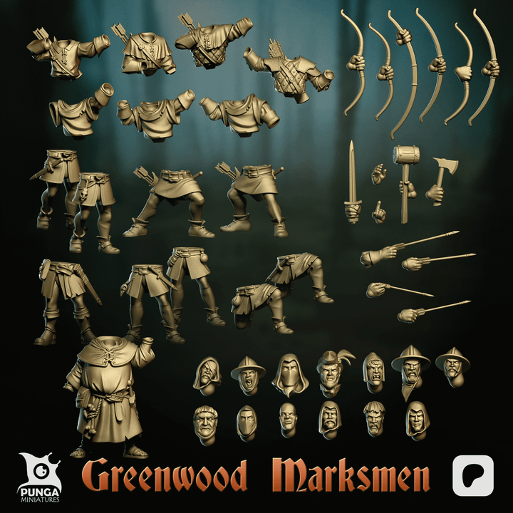 3D Printable The Greenwood Marksmen by Punga Miniatures