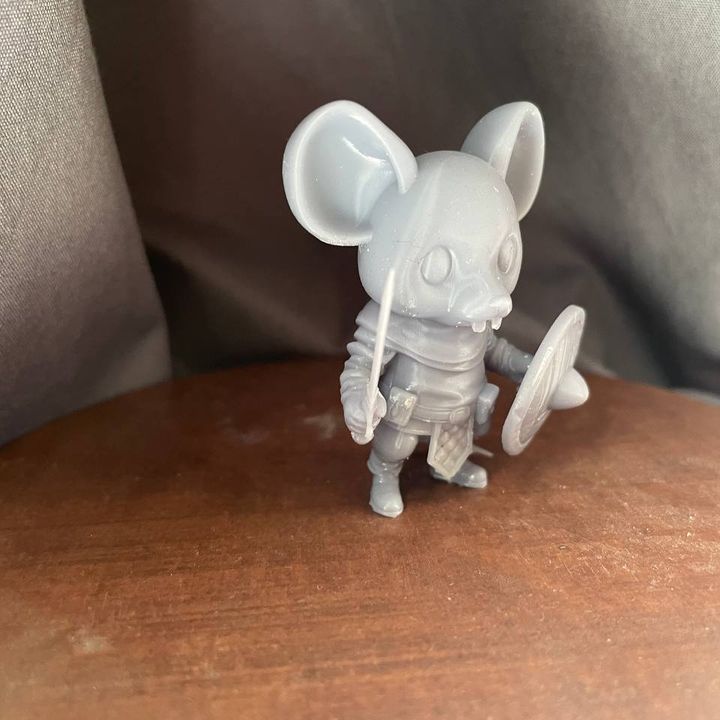3D Printable Mouse Warrior by Grass Hopper